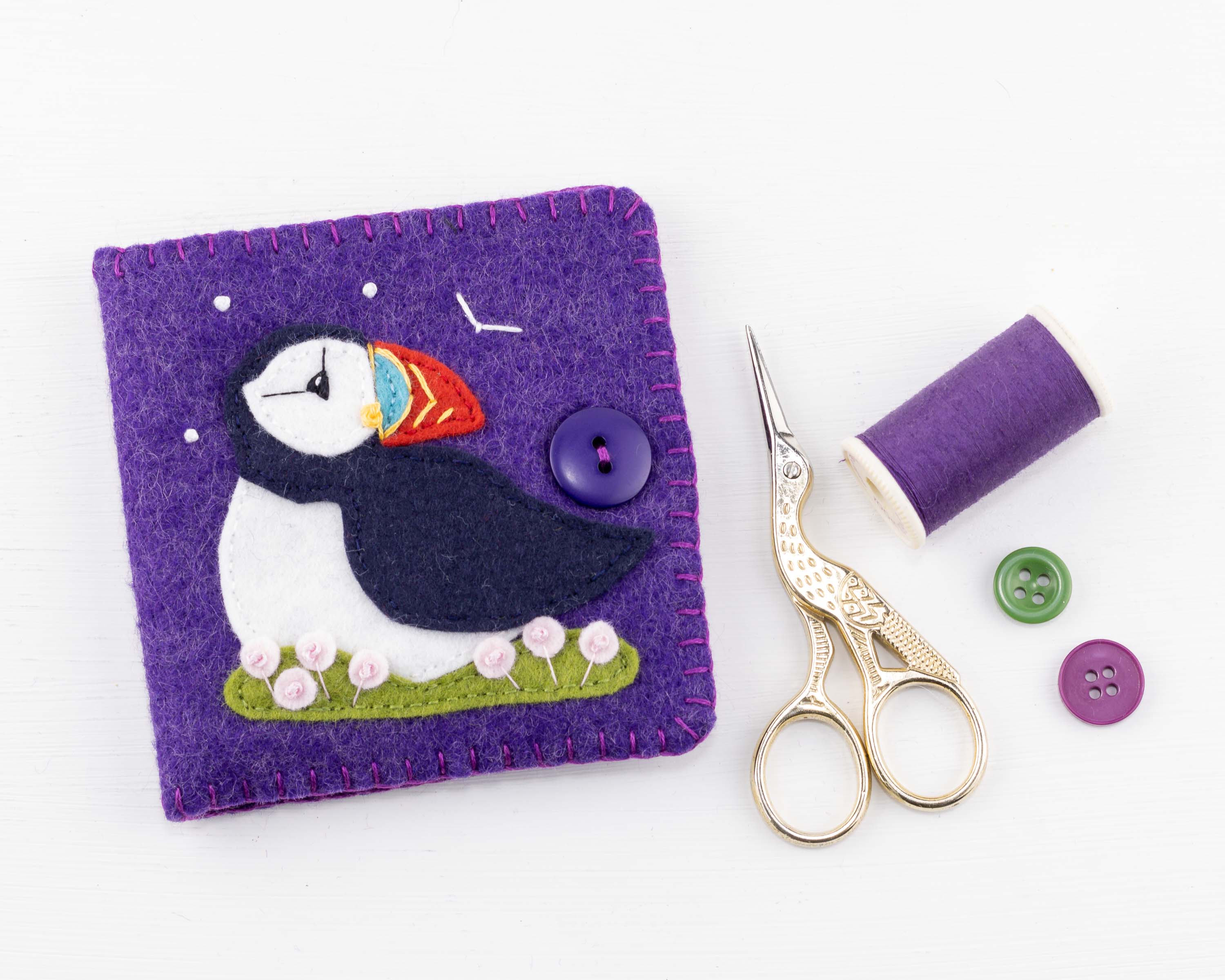 Tilly & Puffin. Colourful felt ornaments, sewing patterns and kits