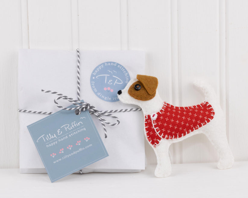 Jip the Jack Russell Terrier Felt Ornament – Tilly & Puffin