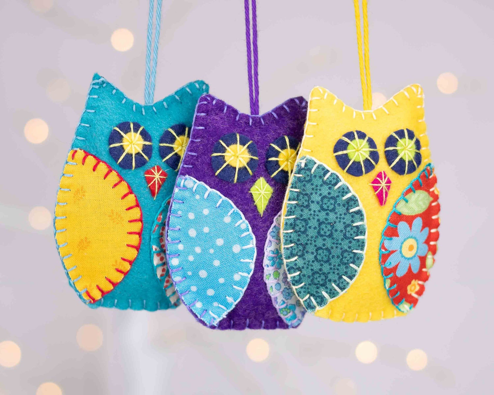 Felt Owl Christmas Ornaments – Tilly & Puffin