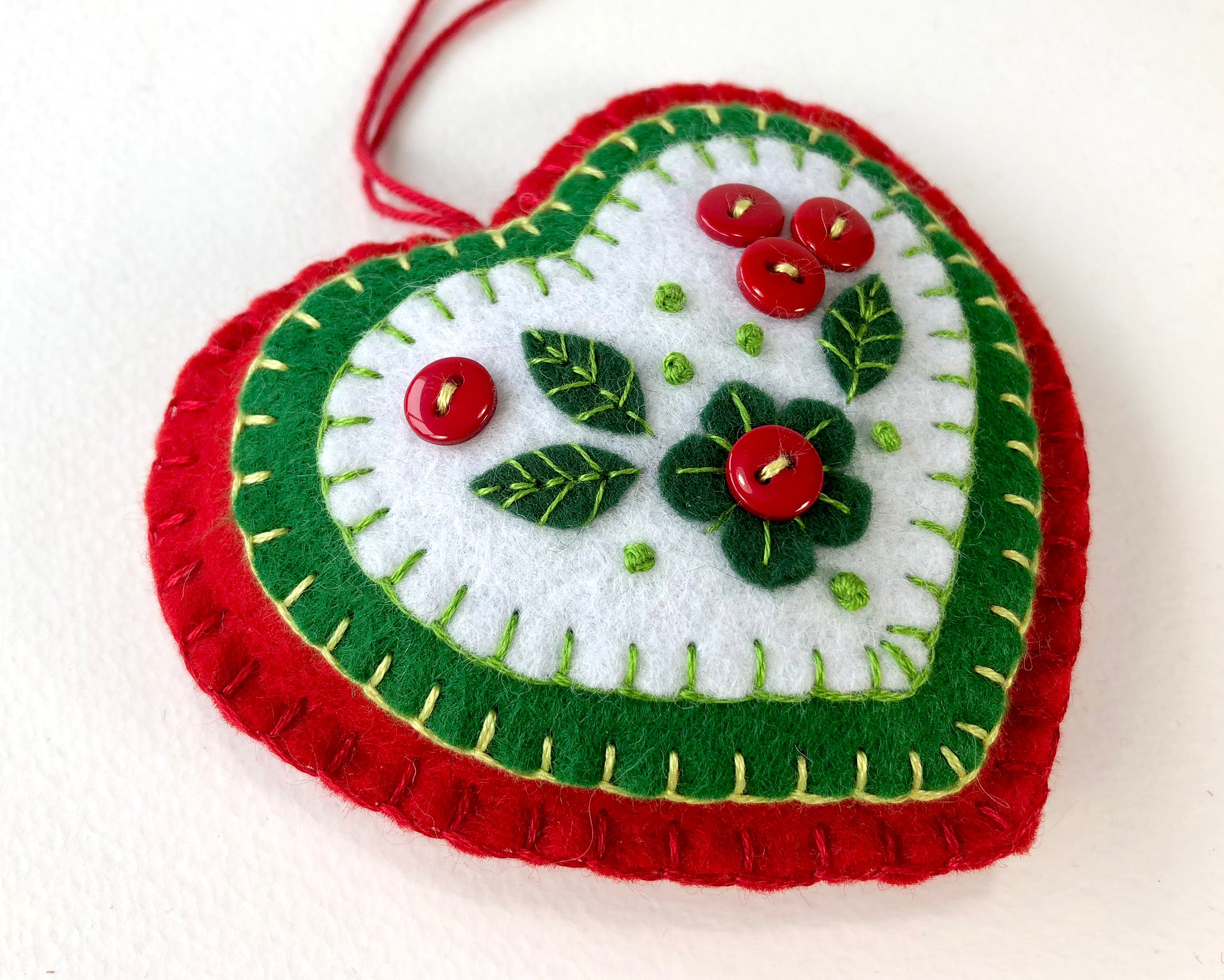 Heart Christmas Ornament PDF Sewing Pattern – Tilly & Puffin